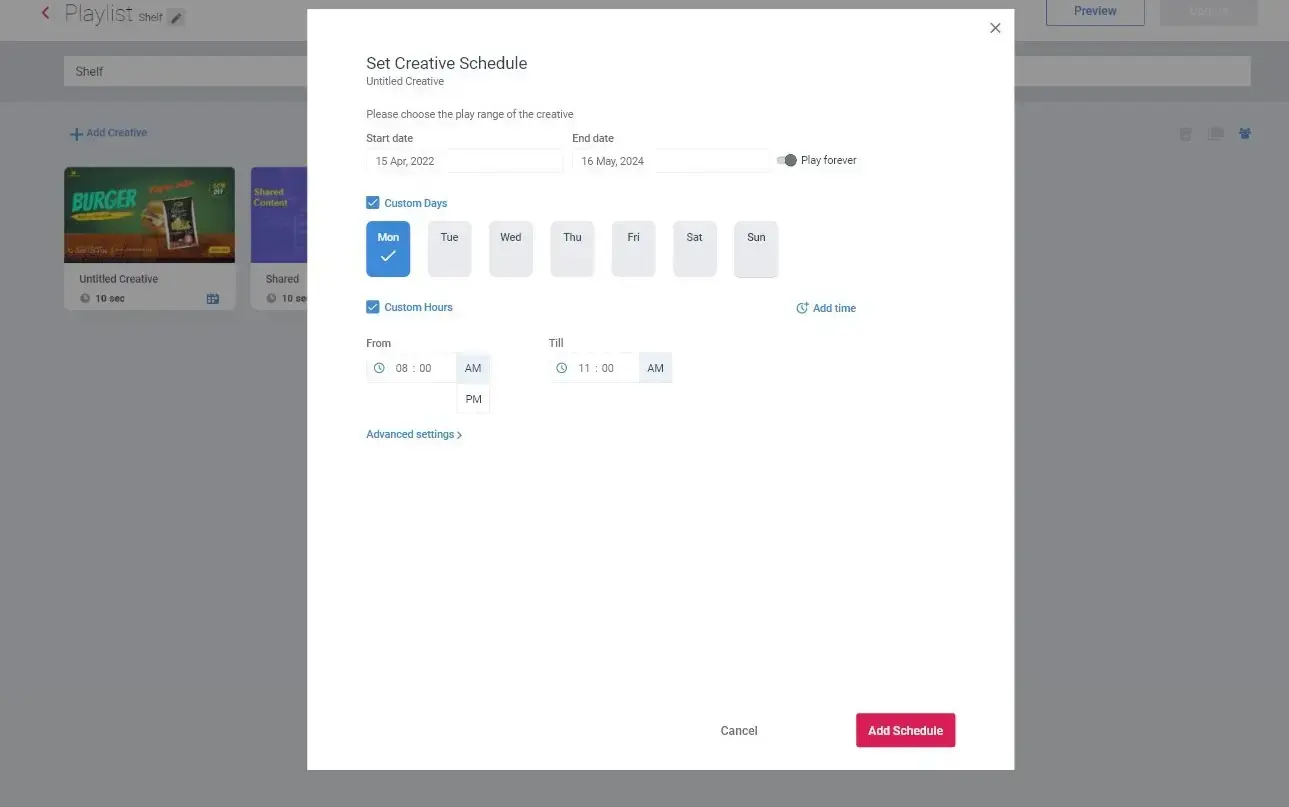 Multi Scheduler Feature