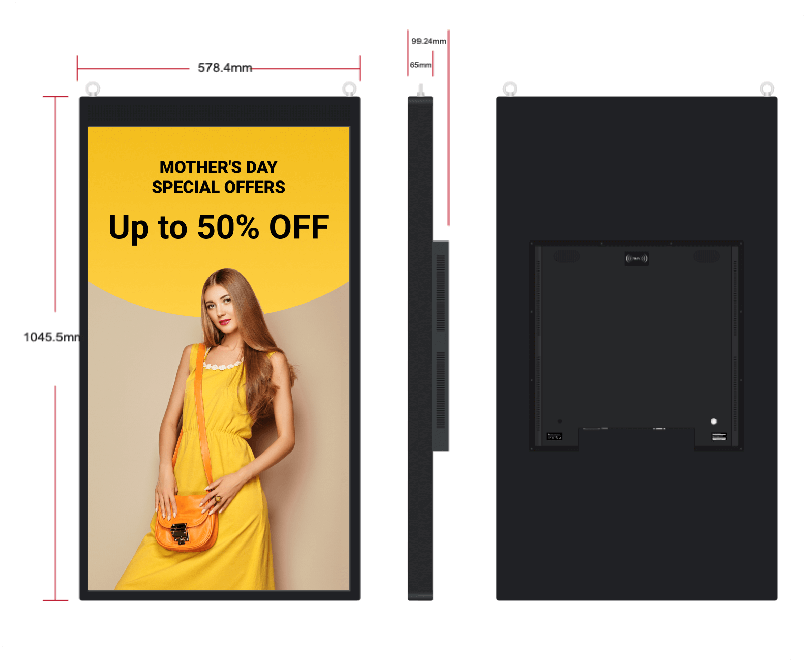 Dual-Sided LCD Display for Dynamic Advertising